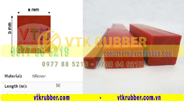 Ron silicone đùn đỏ chịu nhiệt - VTK Rubber