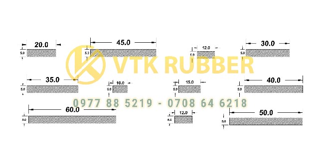 Ron cao su xốp chữ nhật cho tủ điện tại Đồng Nai - VTK Rubber